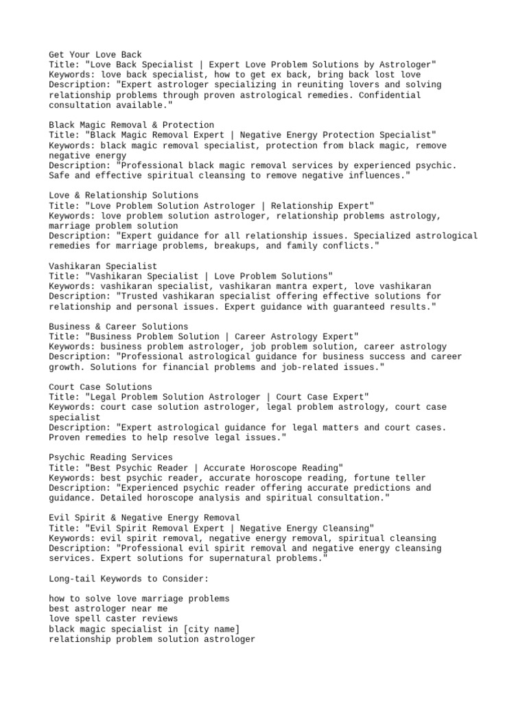 Services - Discription Examples | PDF | Search Engine Optimization ...