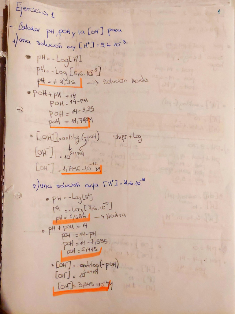 Ejercicios de PH Resueltos | PDF | Química analítica