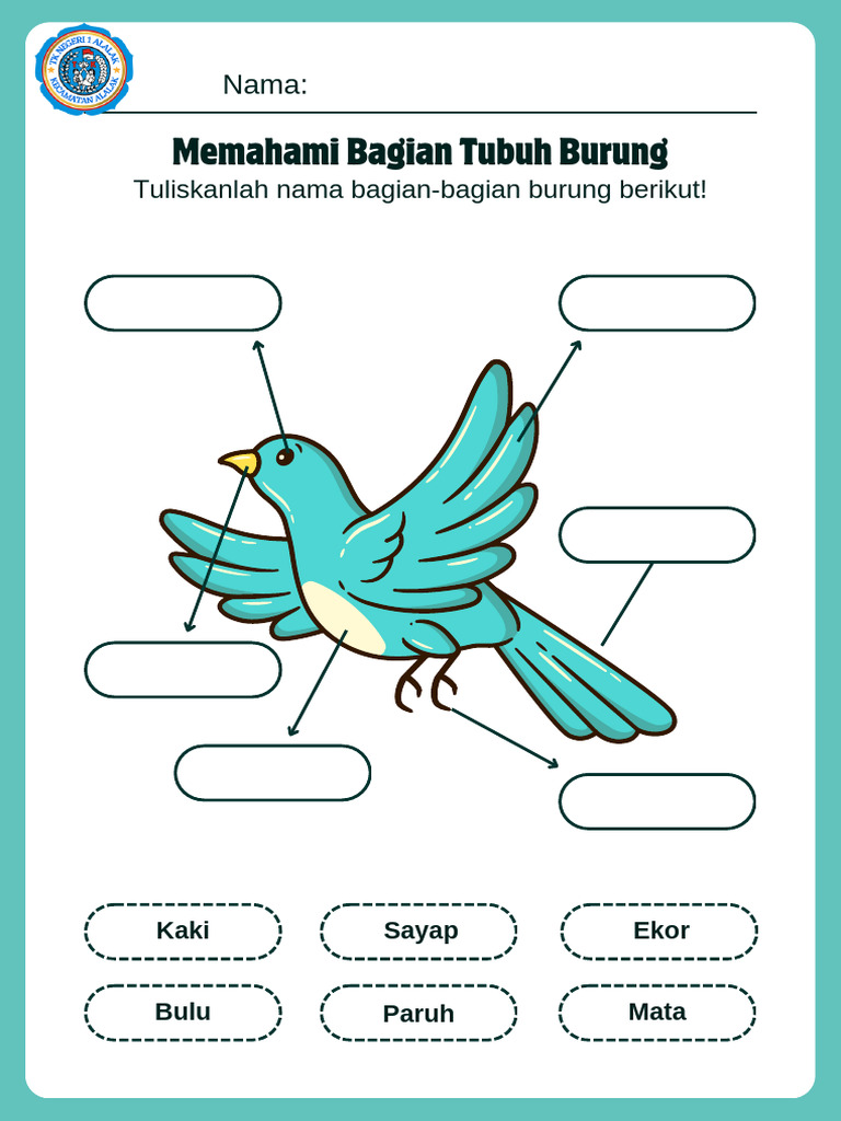 Lembar Kerja Memahami Bagian Tubuh Burung | PDF