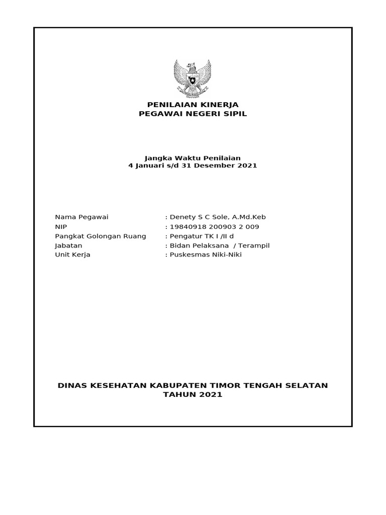 Format SKP Dety 2021 | PDF