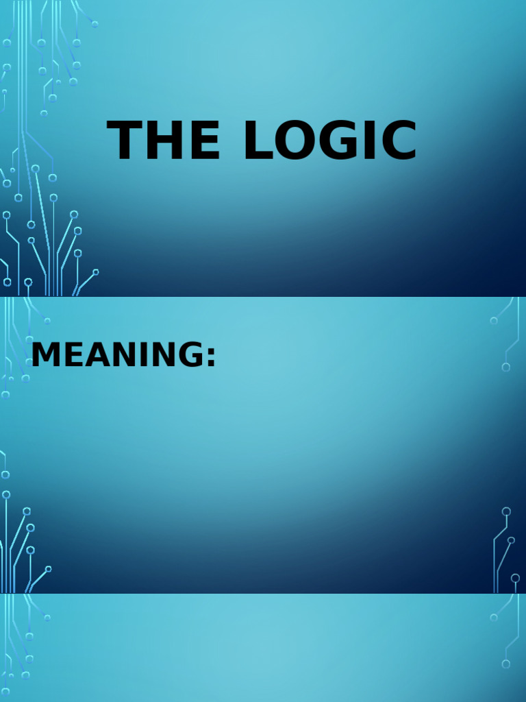 The Logic | PDF