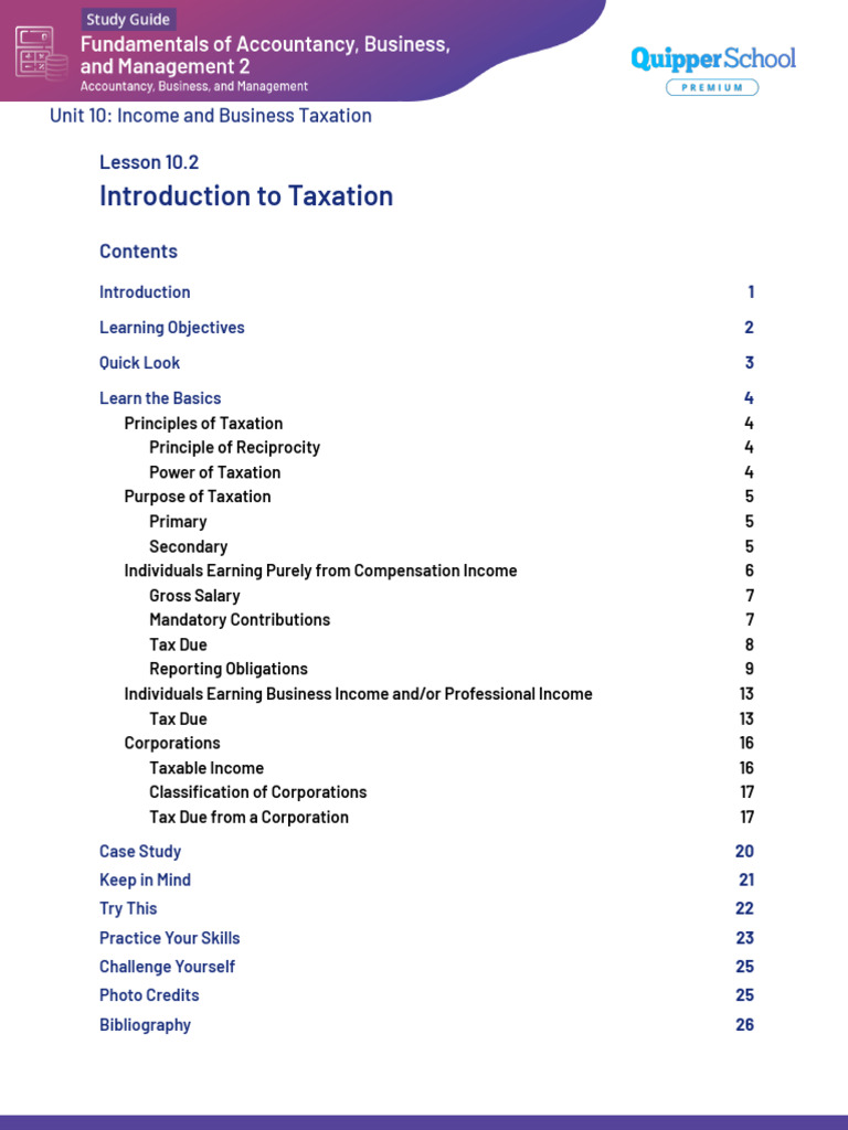 Introduction to Income Taxation Basics | PDF | Taxes | Income Tax