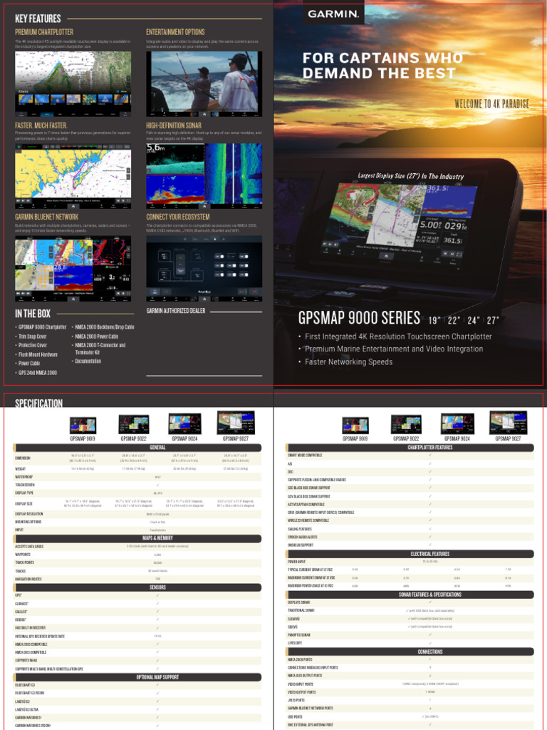 Garmin GPSMAP 9000 Series Overview | PDF | Hdmi | Computing