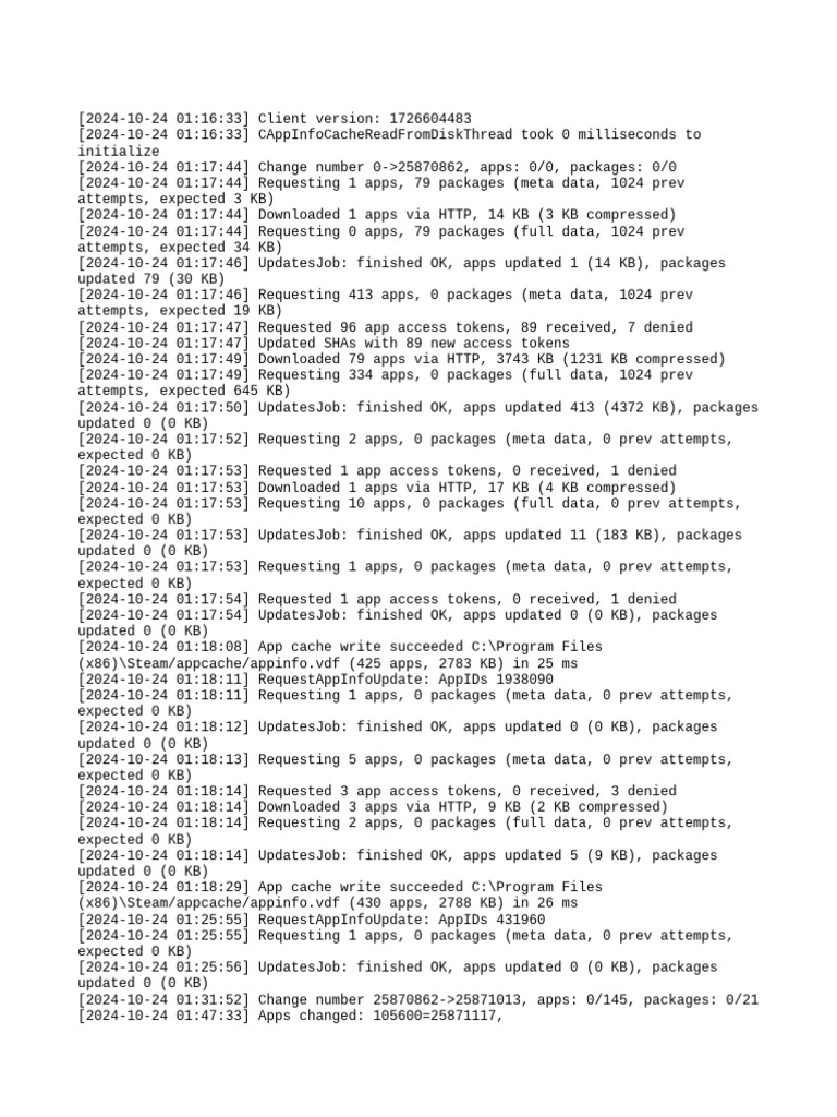 Appinfo Log | PDF | Cache (Computing) | Operating System Technology