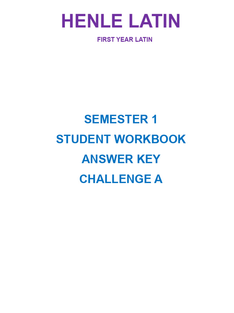 Student Workbook Author Henle Latin | PDF | Gaul | Grammatical Number