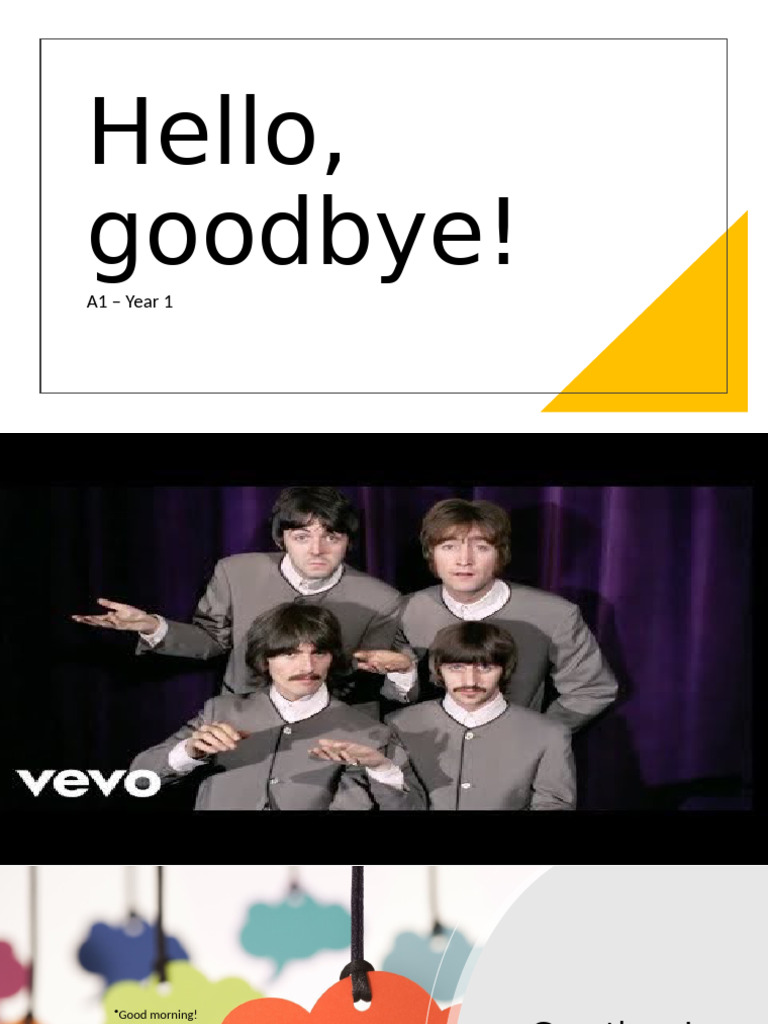 A1 - Hello, Goodbye! | PDF | Language Arts & Discipline