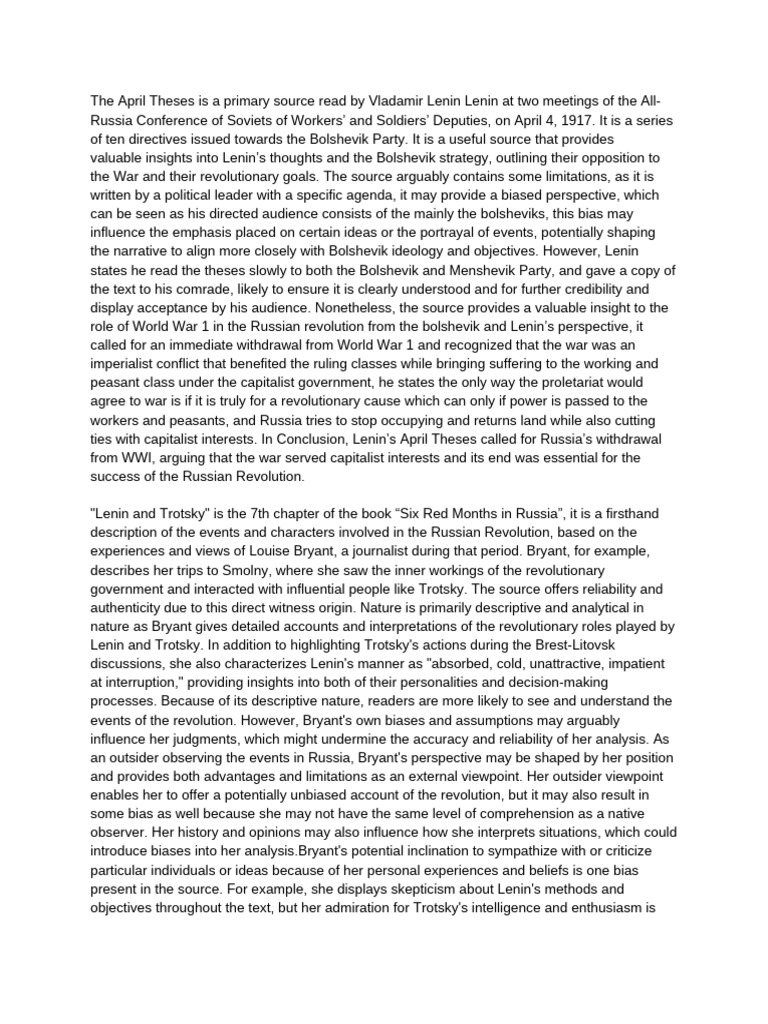 History | PDF | Bolsheviks | Vladimir Lenin