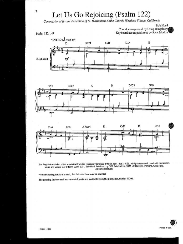Let Us Go Rejoicing | PDF