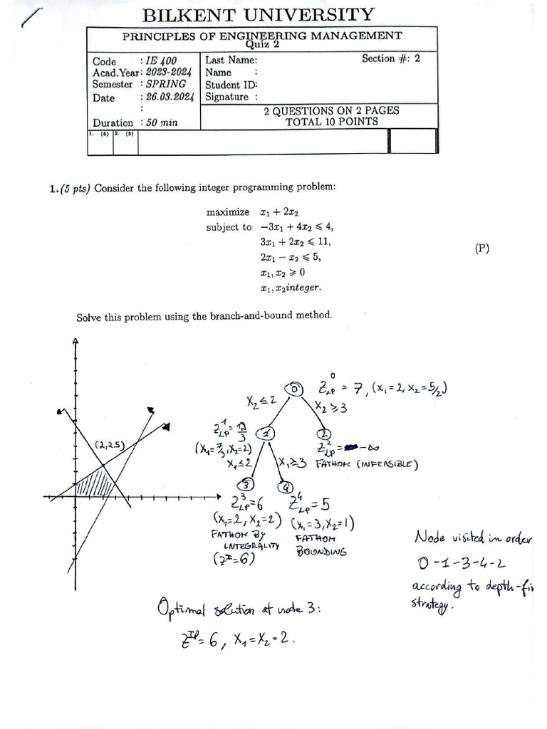 Quiz2 Section2 Sols | PDF