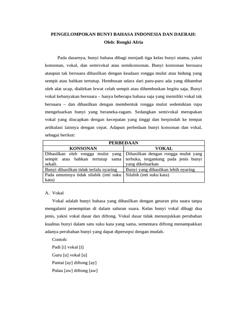 Pengelompokan Bunyi | PDF