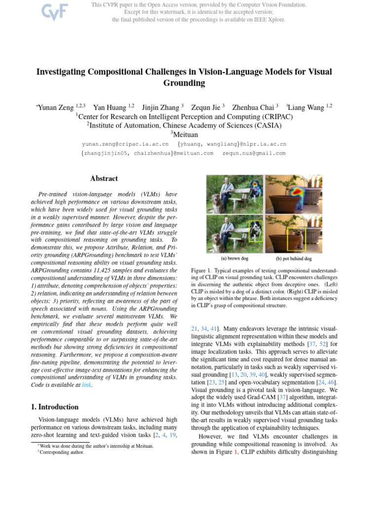Zeng Investigating Compositional Challenges in Vision-Language Models For Visual Grounding CVPR ...