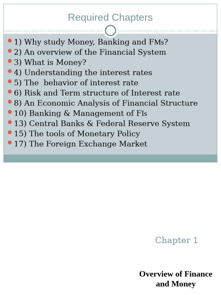Chapter 1 - What Is Money | PDF