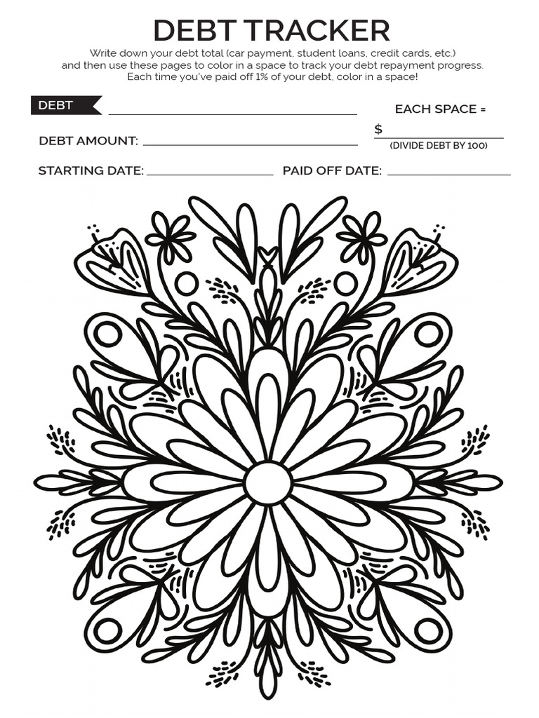 Debt Tracker - Flower - Budget Planner | PDF
