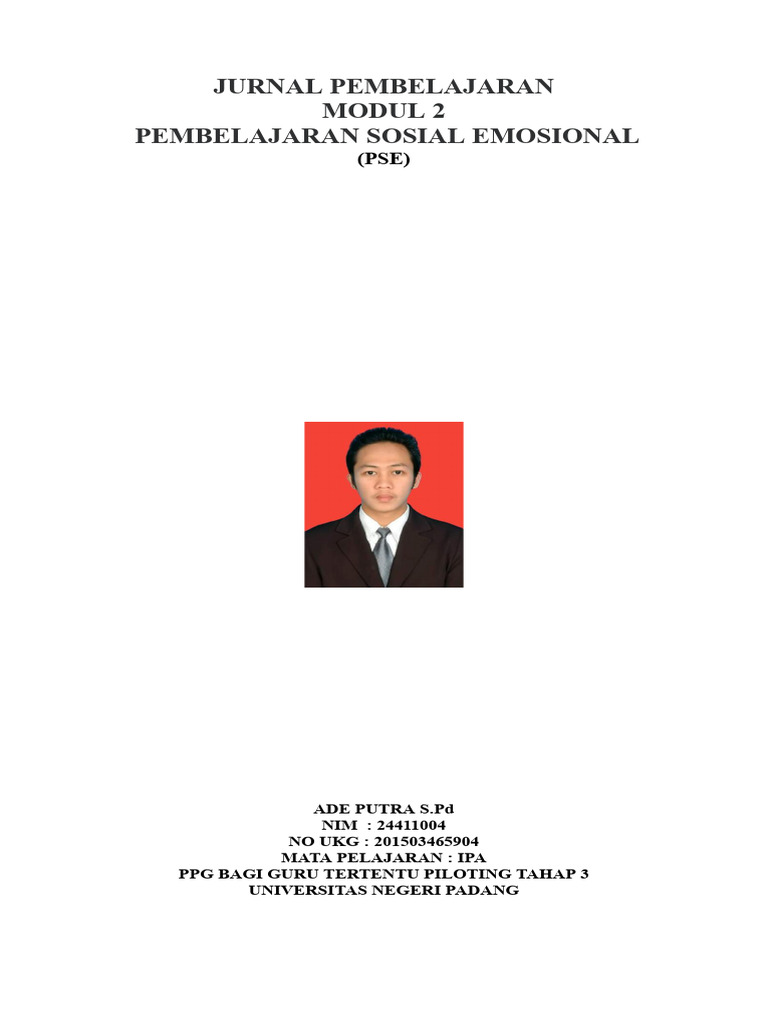 Modul 2 Jurnal Pmbelajaran Pse PPG Piloting 3 Ade Putra, S.PD | PDF