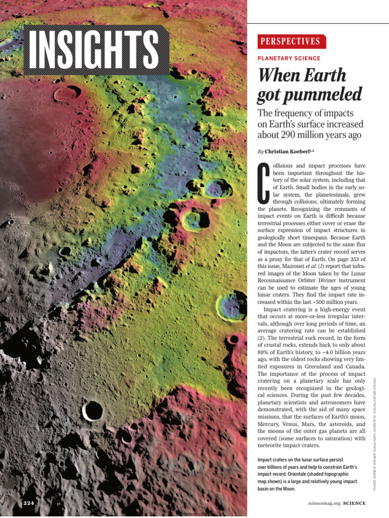 When Earth Got Pummeled The Frequency of Impacts On Earth's Surface ...