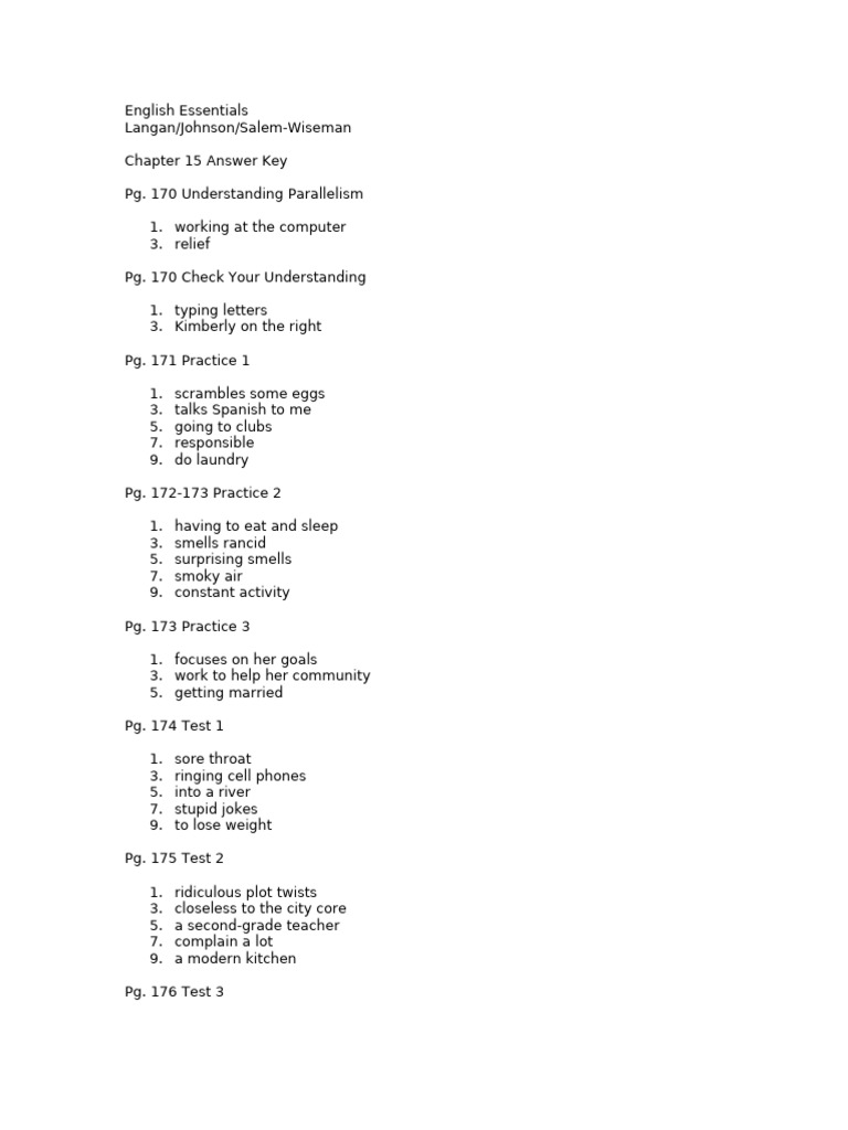 CH 15 Answer Key Student PDF Cooking Food Wine