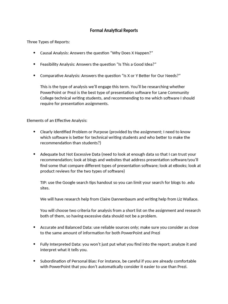 Formal Analytical Report on Presentation Software | PDF | Data ...
