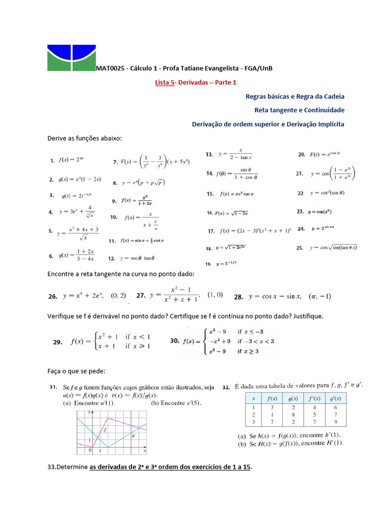L5 - C1 - Derivadas - Profa Tati-2 | PDF