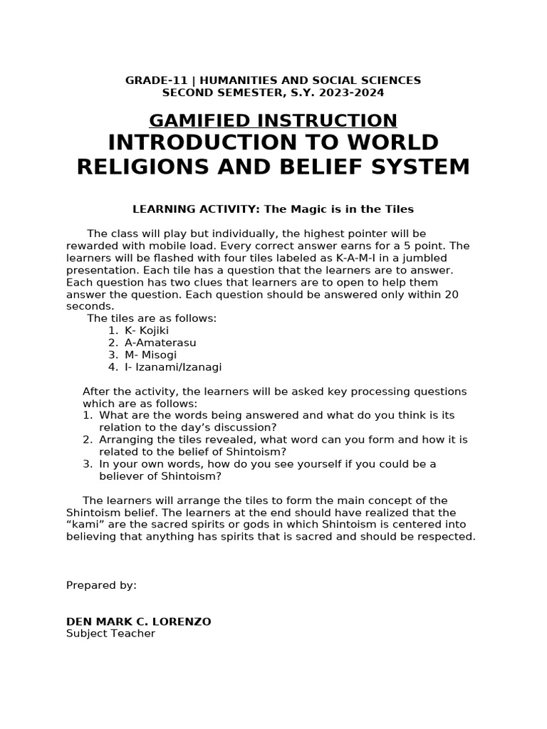 Gamified Instruction | PDF