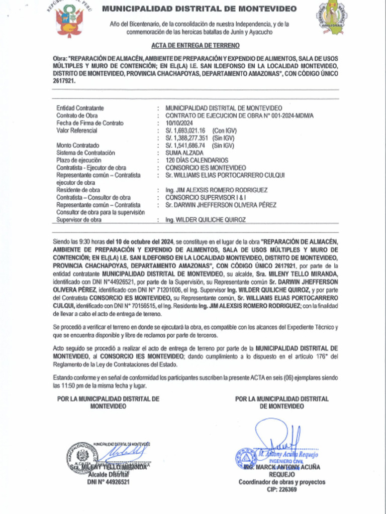 Carta de Inico - Montevideo | PDF