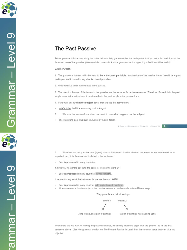 Grammar 9 | PDF | Question | Verb