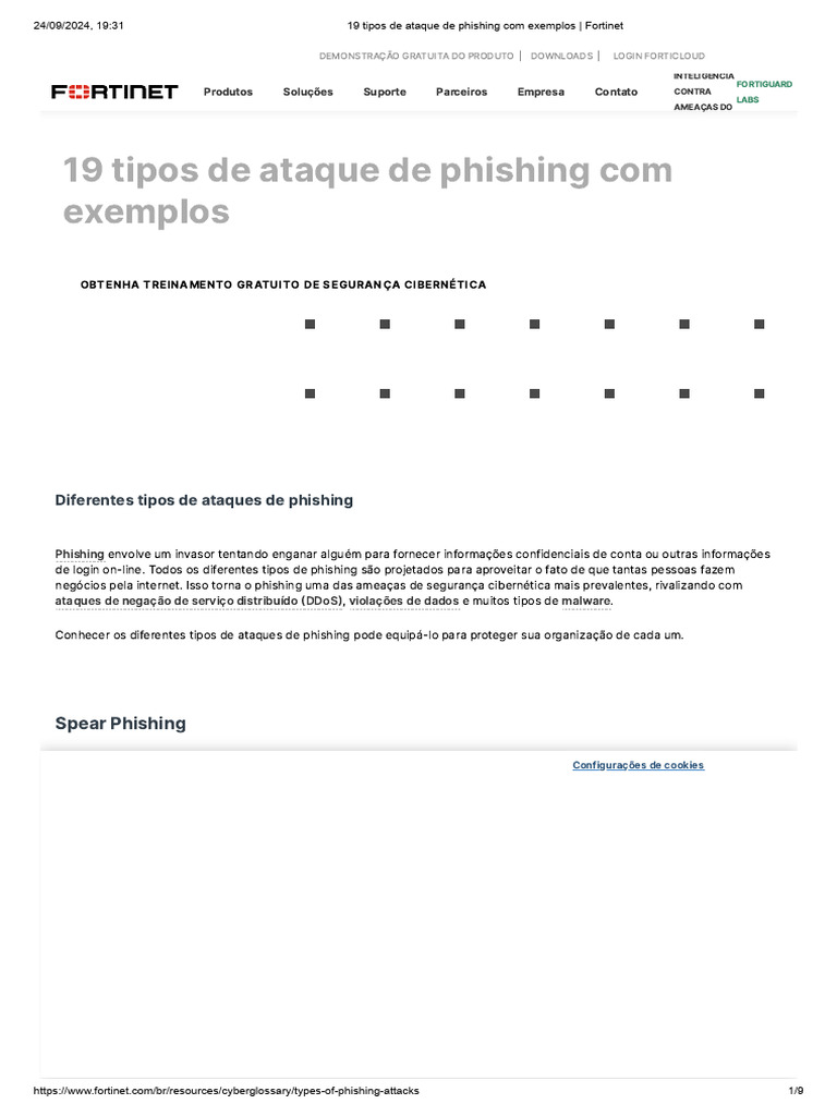 19 Tipos de Ataque de Phishing Com Exemplos - Fortinet | PDF | Phishing | Engenharia Social ...
