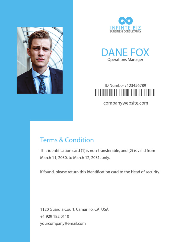 Printable ID Card Template | PDF