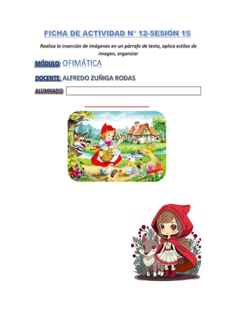 Ficha de Actividad #12-Sesión 15 Ofimatica | PDF