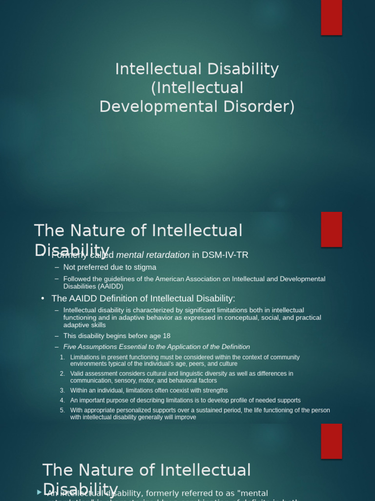 Intellectual Disability (Autosaved) | PDF | Intellectual Disability ...