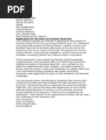 Prefect Application Letter | PDF