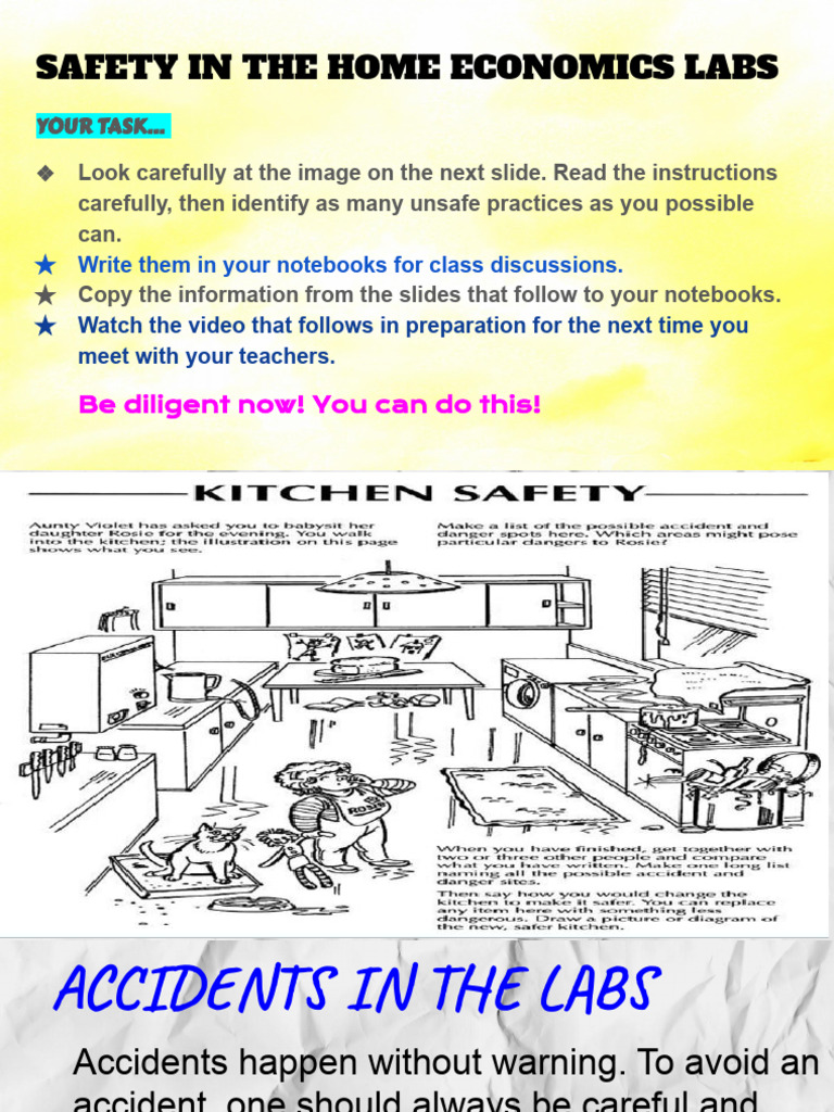 Intro to Safety in the Home Ec. Labs | PDF