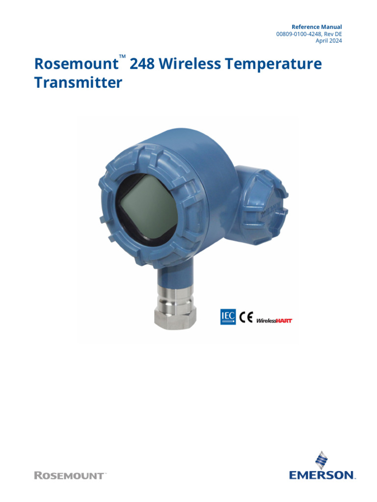 Manual Rosemount 248 Wireless Temperature Transmitter en 87846 | PDF ...