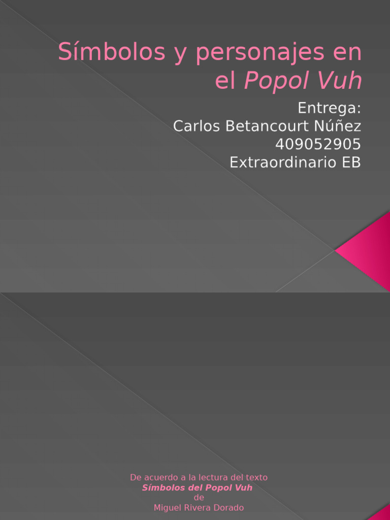 Símbolos Del Popol Vuh | PDF