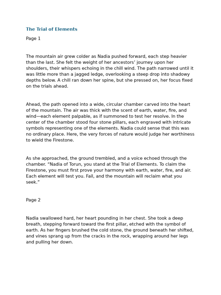 The Trial of Elements | PDF | Poetry