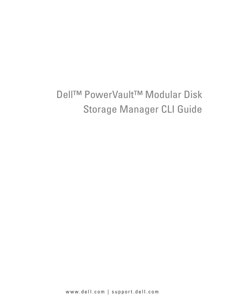 Dell PowerVault Modular Disk Storage Arrays CLI Guide | PDF | Command Line Interface | Ip Address