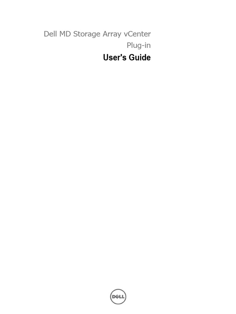 Dell MD Storage Array VCenter Plug-In User's Guide | PDF | Computer Data Storage | Backup