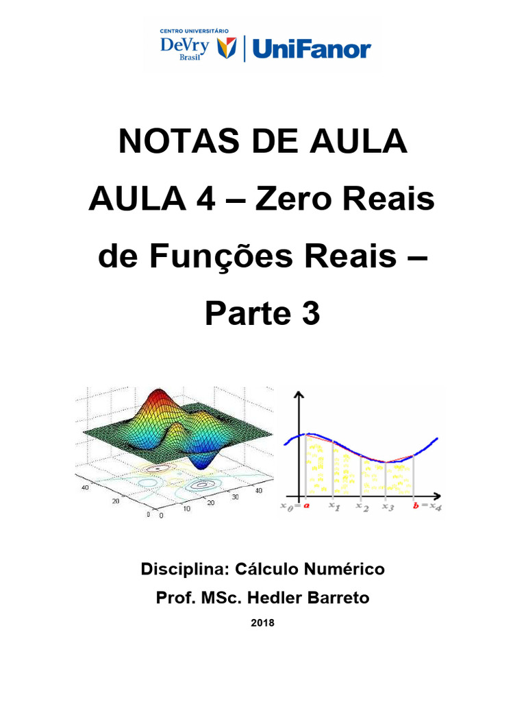 Nota de Aula - 4 - Zeros de Funcoes - Parte 3 | PDF
