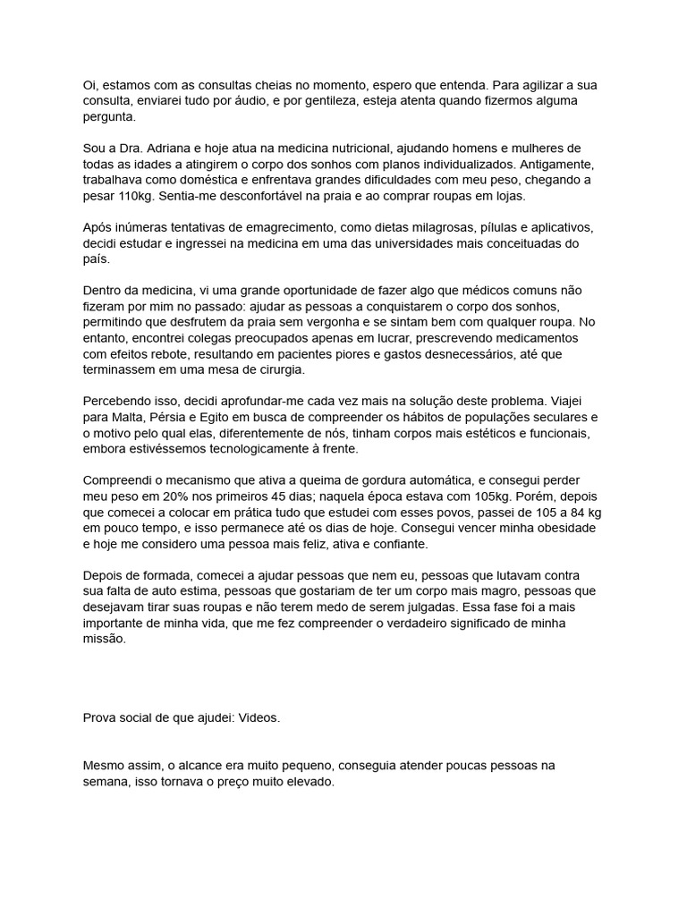 Script ChatBot | PDF | Roupas | Obesidade