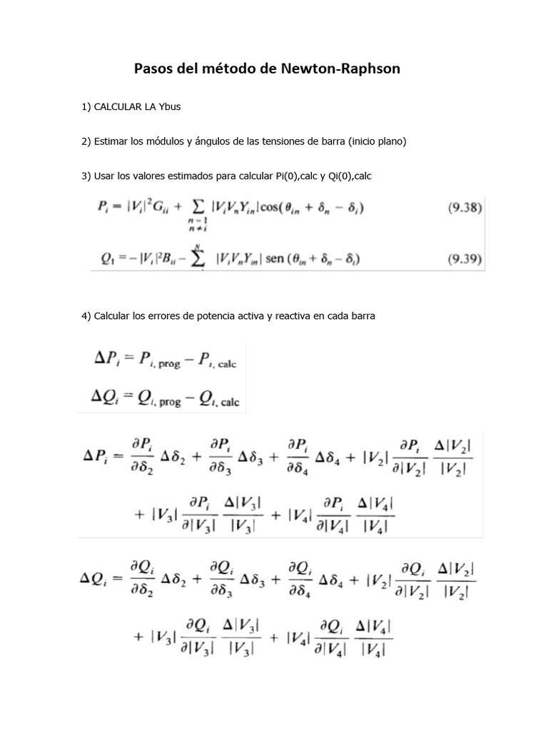 Pasos Newton - Raphson | PDF | Métodos y materiales de enseñanza