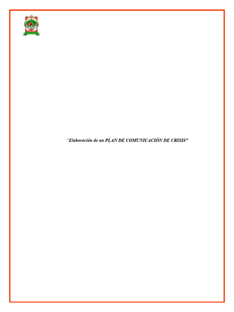 A.A 8 Plan de Comunicacion de Crisis | PDF | Business | Análisis FODA