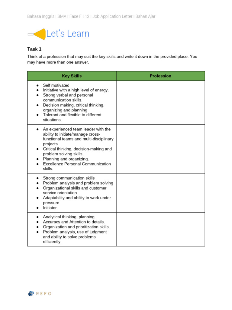 Worksheet 2 - Application Letter | PDF