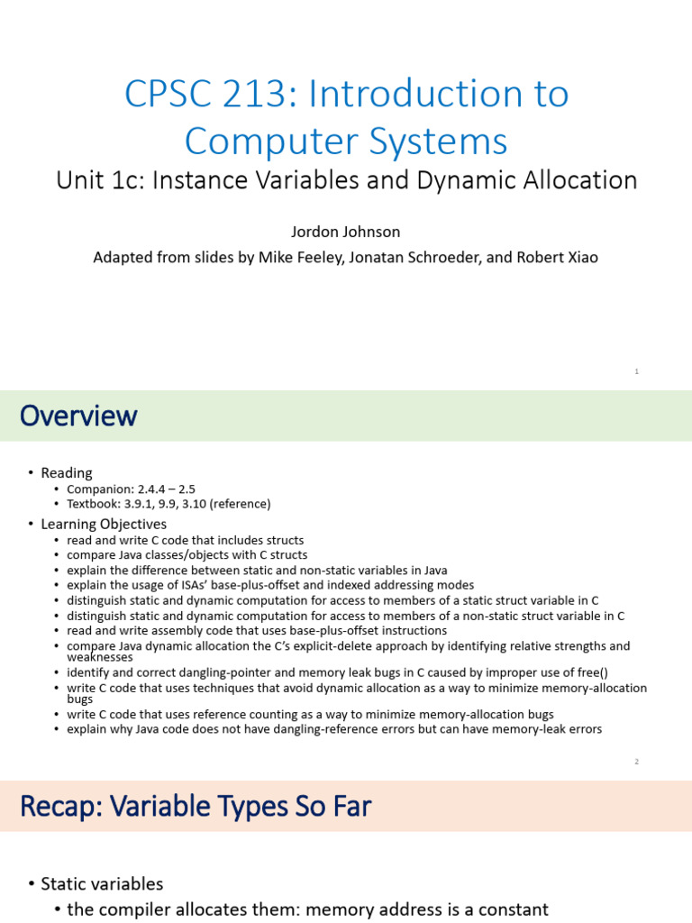 Dyn Alloc Pdf Pointer Computer Programming Variable Computer 3573