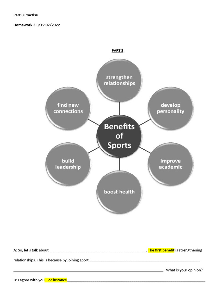 PART 3 TEMPLATE Benefits of Sport | PDF