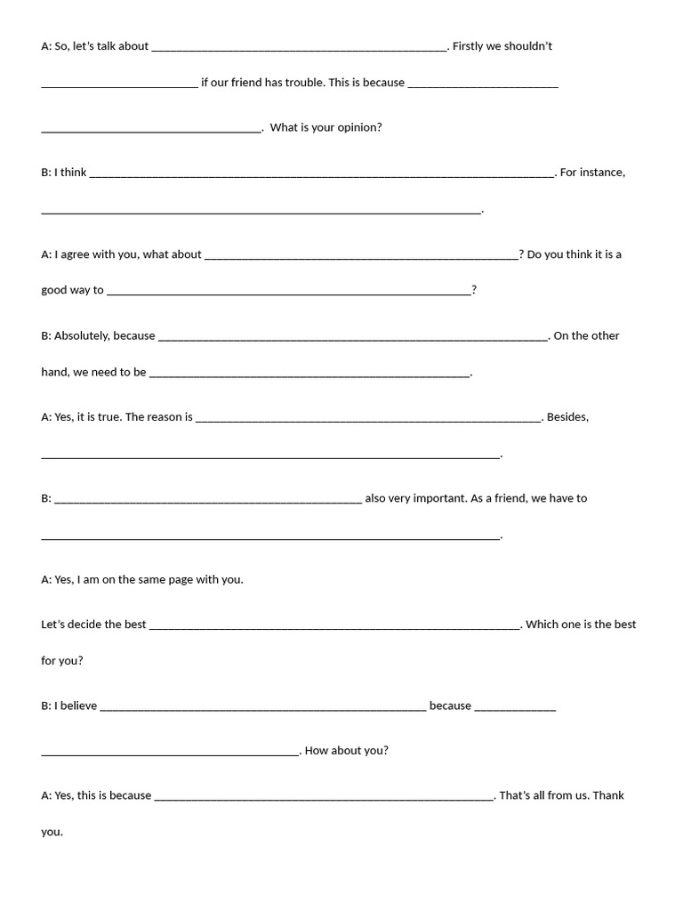 PART 3 TEMPLATE Friend in Trouble | PDF