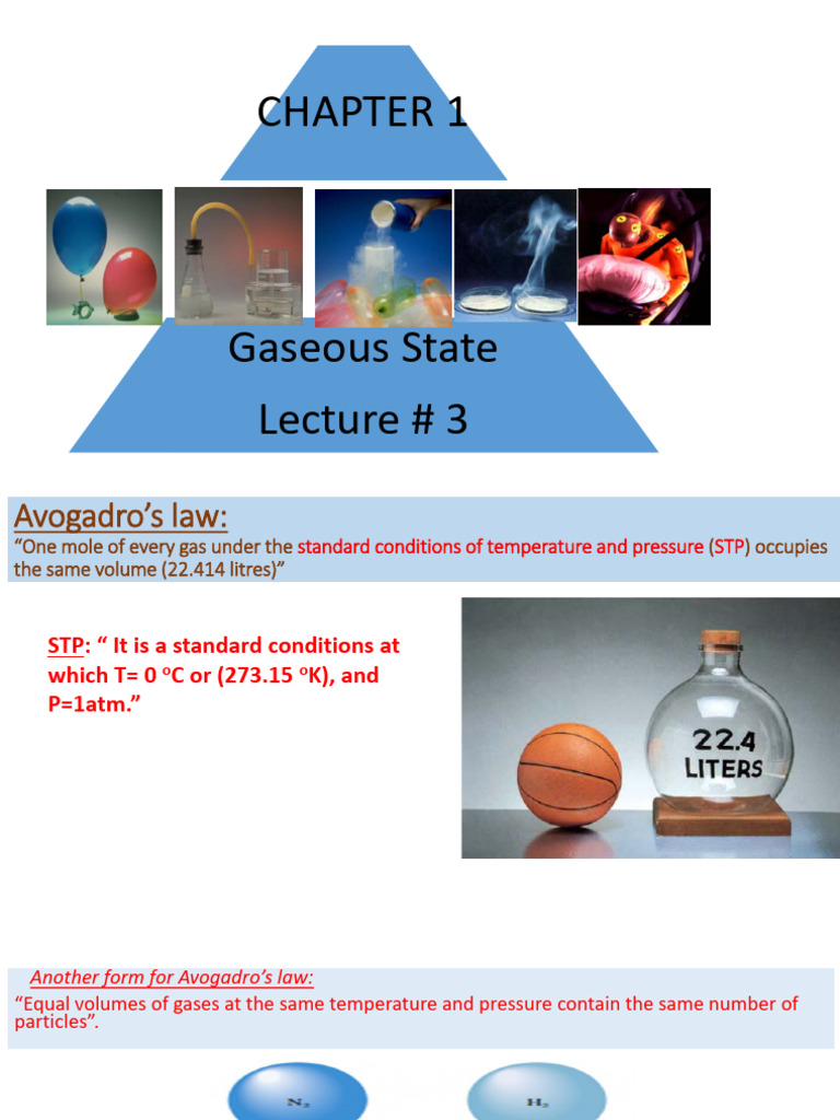 Lecture # 3 | PDF | Gases | Mole (Unit)