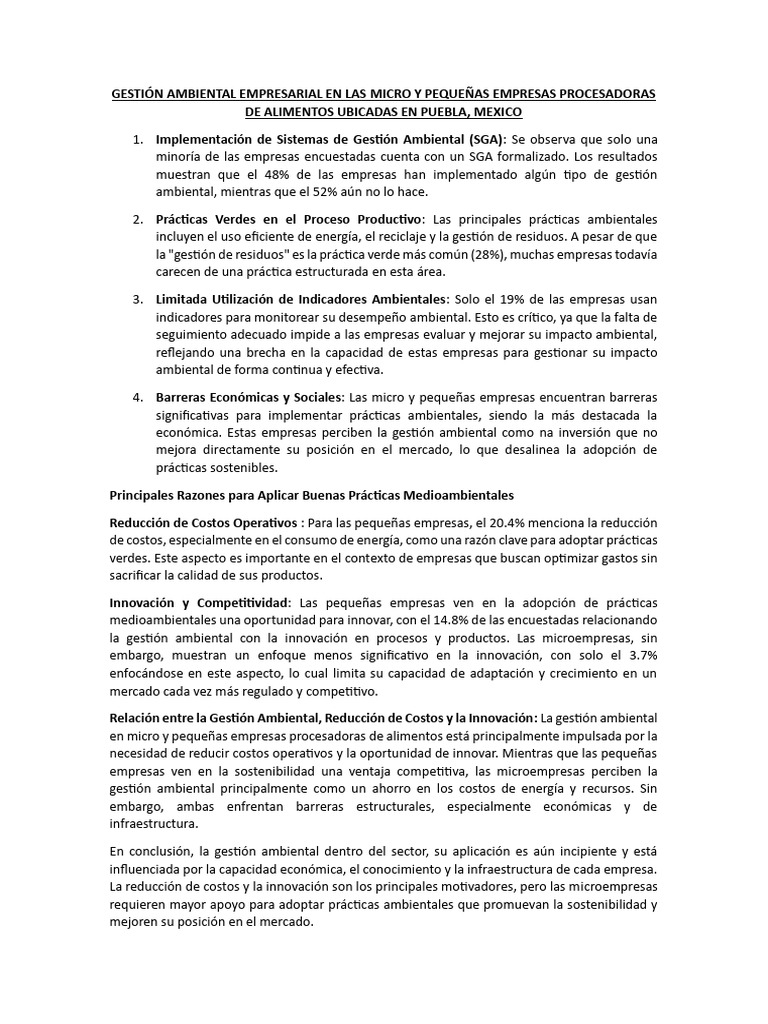 Análisis - SGA en Micro y Macro Empresas | PDF | Business | Pequeñas y ...