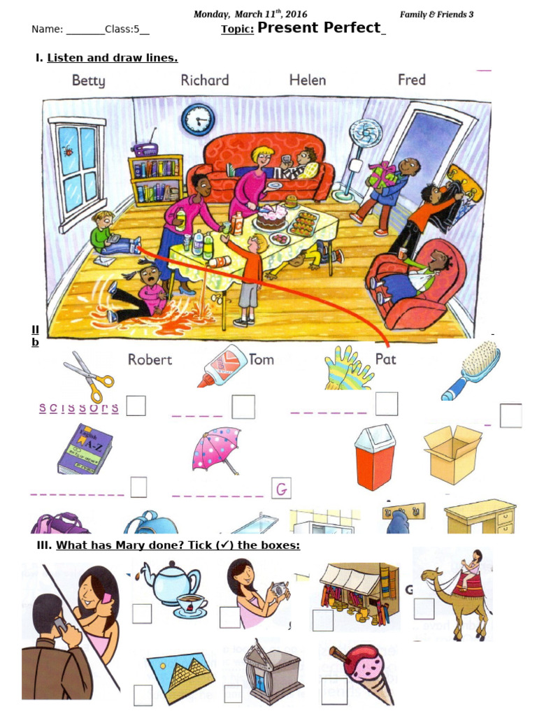 Present Perfect Listening-1 | PDF