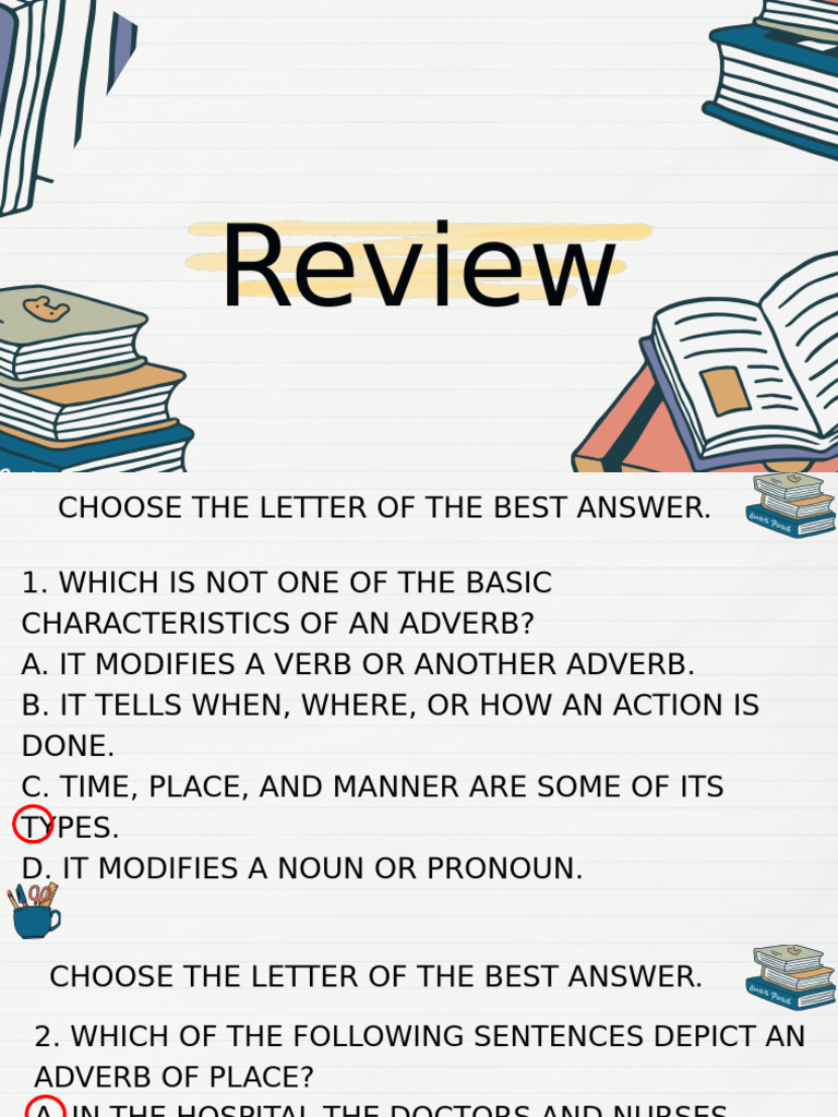 Quarter 2-Week 4-Day 1 | PDF | Adverb | Linguistic Typology