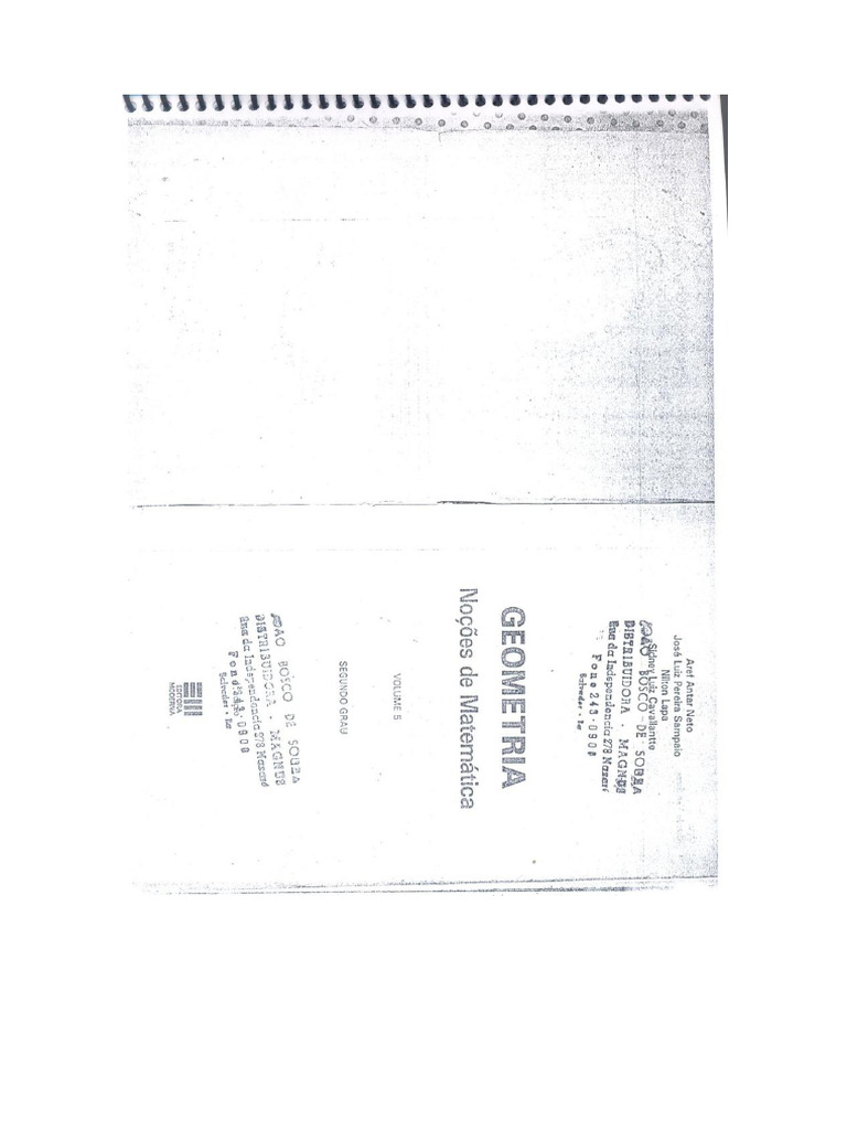Geometria Nooes de Matematica Vol 5 Aref Antar Neto PDF Free | PDF