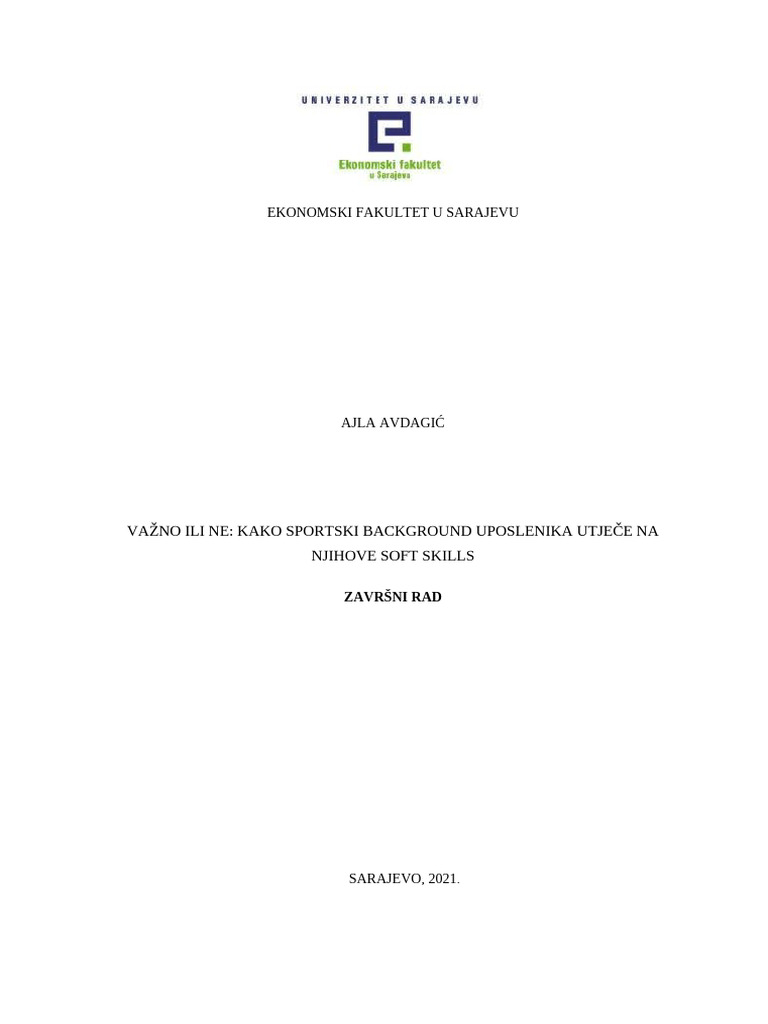 Ajla Avdagić - Važno Ili Ne - Kako Sportski Background Uposlenika Utiče Na Njihove Soft Skills ...